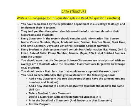 Solved Data Structure Write A C Language For This Question