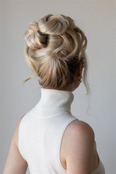 High Bun Updo Hairstyle Perfect For Weddings Proms Alex Gaboury In 2024 Prom Hairstyles