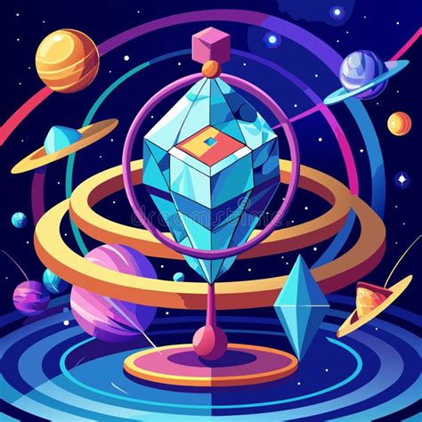 Time Crystal Zero Gravity Stock Vector Illustration Of Abstract