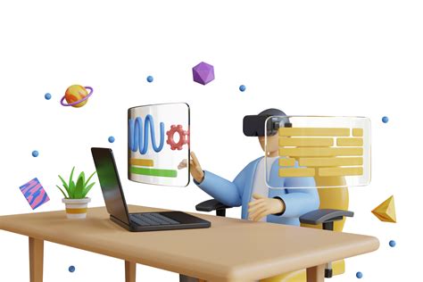 3d The Business Man Wear Vr Glasses Conference Technology Metaverse Data Conferencebusinessman