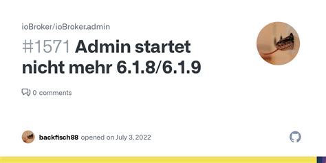 Admin Startet Nicht Mehr Issue IoBroker IoBroker Admin GitHub