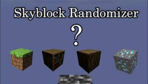 Randomizer Skyblock For Bedrock Edition Minecraft Map