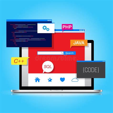 Programming And Coding Web Design Stock Vector Illustration Of Banner Developer 114219332