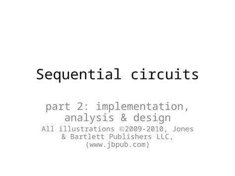 Ppt Sequential Circuits Part 2 Implementation Analysis And Design All