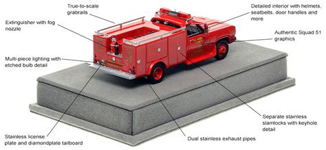 Fire Replicas Los Angeles County Fire Department 1972 Squad 51