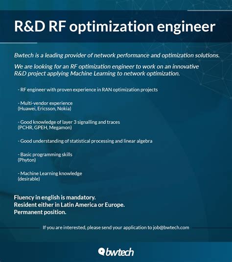 Bwtech On Linkedin Open Position At Bwtech