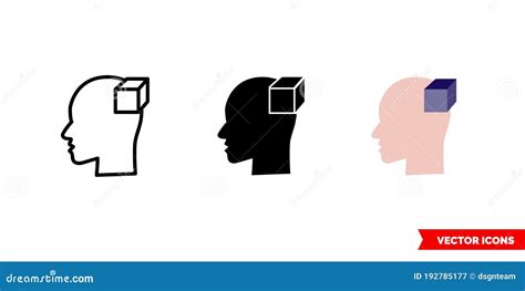 Visualization Skill Icon Of 3 Types Isolated Vector Sign Symbol Stock Vector Illustration Of