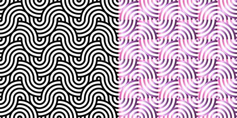 Black And White Intersecting Repeating Circles Of The Template Japanese Style Circles Seamless