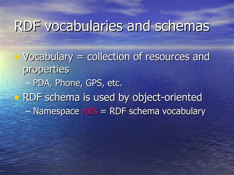 rdf and rdf schema for ontology specification ppt