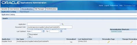 Oaf Personalization And Migration