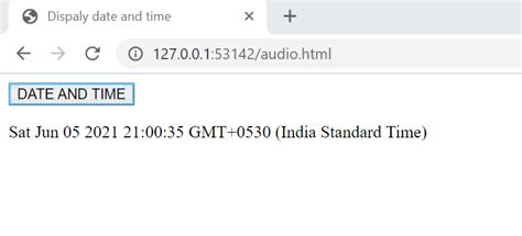 How To Display Current Date And Time In Html