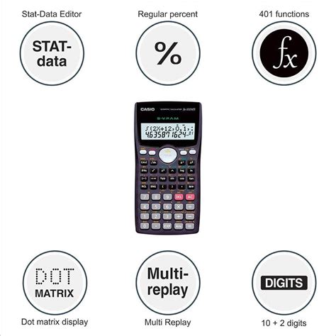 Casio Fx 100ms Non Programmable Scientific Calculator 2 Line Display