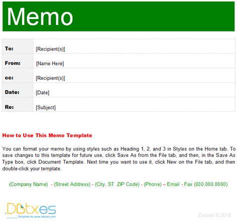 Interoffice Memo Template For Word Dotxes