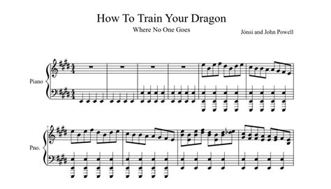 How To Train Your Dragon Flying Theme Sheet Music