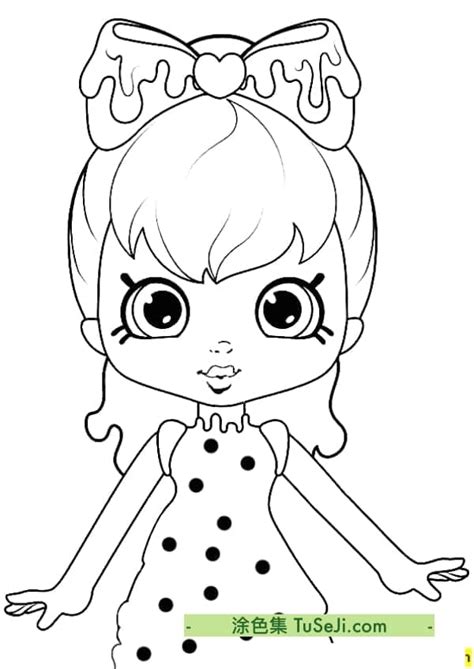 女孩子要如何画？12张微笑满满的女孩子卡通涂色简笔画 涂色集，涂色画打印大图