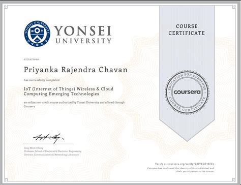 Priyanka Chavan On Linkedin Iot Completed Coursera