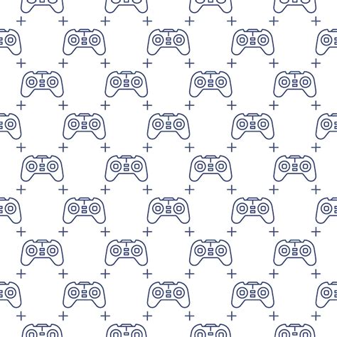 Premium Vector Videogame Controller For Computer Vector Game Pad Linear Seamless Pattern