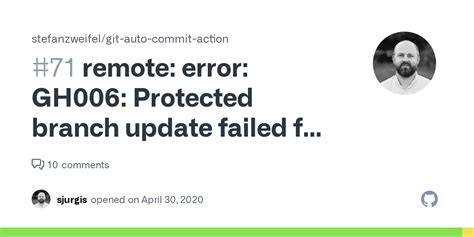 Remote Error Gh006 Protected Branch Update Failed For Refsheadsmaster · Issue 71