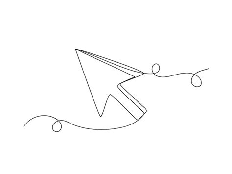 Premium Vector Computer Mouse Click Pointer Cursor Arrow Continuous One Line Shape Isolated
