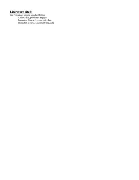 Lab Report Format DOC