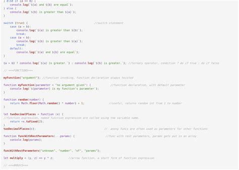 Javascript Cheatsheet