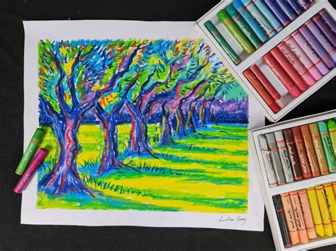Draw An Oil Pastels Landscape Inspired By Impressionism With 6 Oil Pastel Techniques Lillian