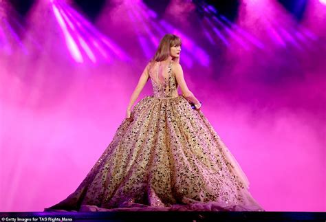 Taylor Swift Rocks A Dazzling Pink Rhinestone Leotard As She Kicks Off