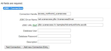 JDBC With MS Access UCanAccess Driver InfoCaptor BI