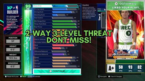 This 2 Way 3 Level Scoring Threat Is The Best Smallforward Build In Nba 2k25 Power Of A 96