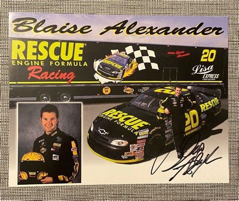 Nascar Blaise Alexander Authentic Autographed Hero Card B7