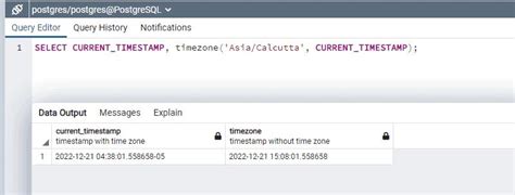 Postgresql Timestamp Data Type