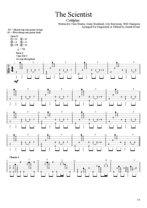 The Scientist Coldplay Guitar Chords
