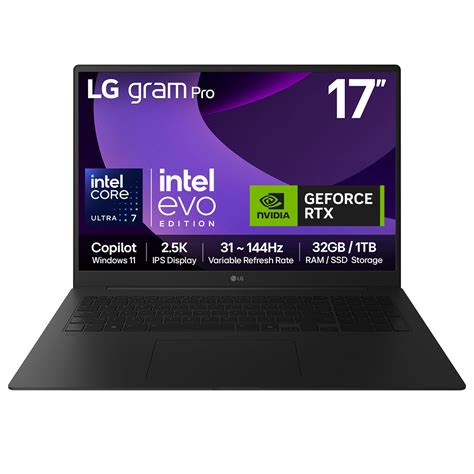 Lg Gram Pro 17z90tr E 17 Hybrid Ai Laptop Intel® Core™ Ultra 7 255h Nvidia Geforce Rtx5050