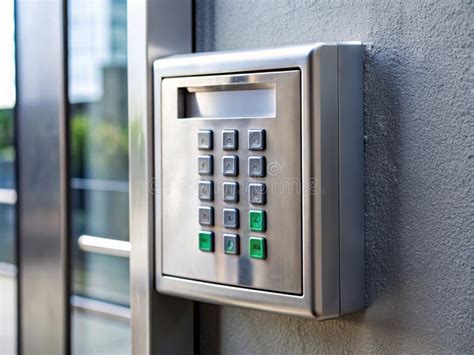 Secure Access Keypad Installed At The Entrance Of A High Security Facility Generative AI Stock