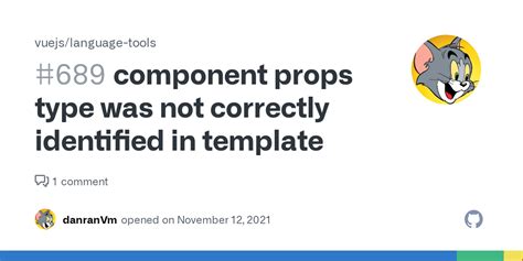 component props type was not correctly identified in template · issue