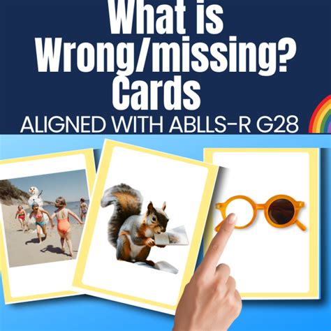 What Is Missing What Is Wrong Language Photo Cards Aligned With Ablls R G28 Made By Teachers