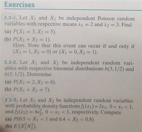 Solved Exercises Let X And X Be Independent Poisson Chegg