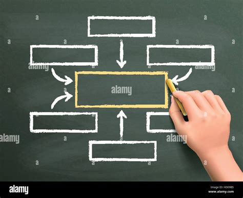Blank Organization Flow Chart Drawn Stock Vector Images Alamy