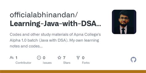 Github Officialabhinandanlearning Java With Dsa Apnaclg Alpha Codes