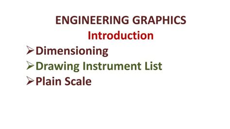 Dimensioning System Engineering Graphics Ppt