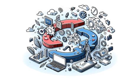 3d Flat Icon As Digital Transformation Illustration With Blank Area For Customizable Text