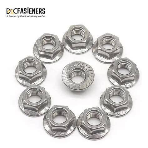 High Precision M3 To M56 Hex Serrated Flange Lock Nuts At Wholesale