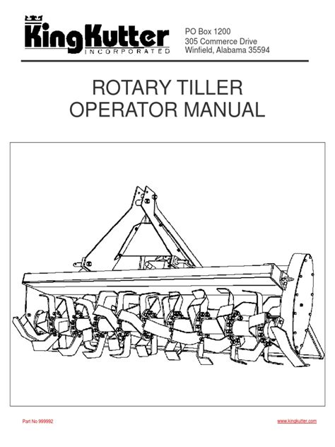King Kutter Rotary Tiller Operator Manual Pdf Tractor Tort