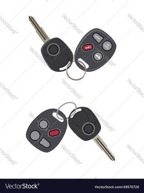 Car Key And Alarm Symbols Royalty Free Vector Image