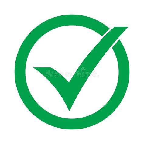 Símbolo Del Vector Del Icono De La Señal Marca De Cotejo Aislada Checkbox Fijado Con El Icono