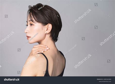 Beautiful Japanese Woman Short Hair Stock Photo Shutterstock