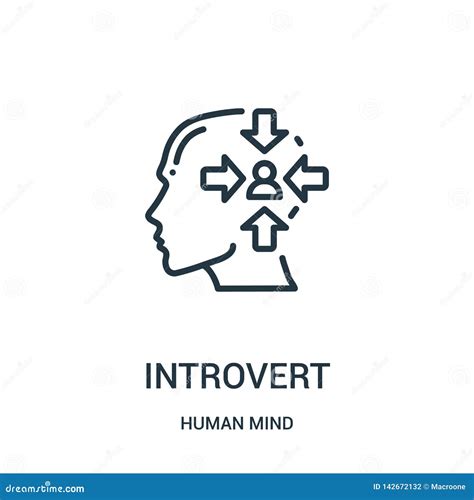 Introvert Icon Vector From Human Mind Collection Thin Line Introvert