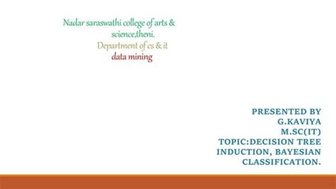 Decision Tree In Machine Learning Ppt