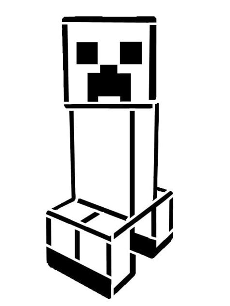 Simple Minecraft Creeper Coloring Page Free Printable Coloring Pages