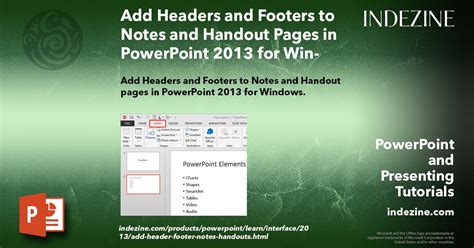 add headers and footers to notes and handout pages in powerpoint 2013